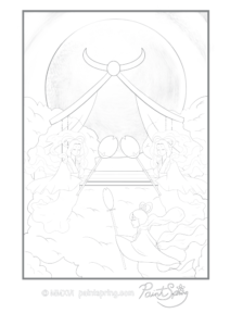 Printable Moon Princess Adult Coloring Book {Get 3 Free Pages}